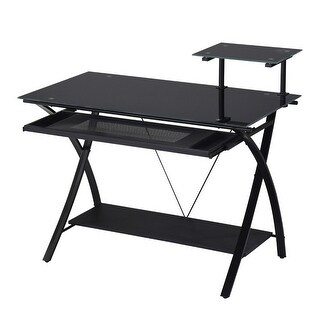 Versatile Computer Desk in Black Finish - Bed Bath & Beyond - 35474771