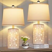 Brooklyn Rug Co 29" Yolanda Glass Linen Shade Table Lamp - 12"W x 12"D ...