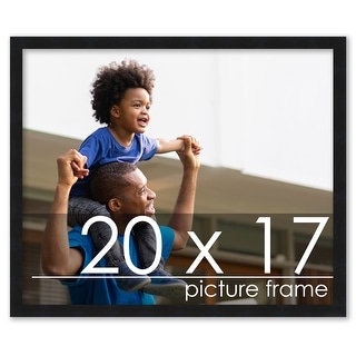 20x17 Contemporary Black Complete Wood Picture Frame with UV Acrylic ...