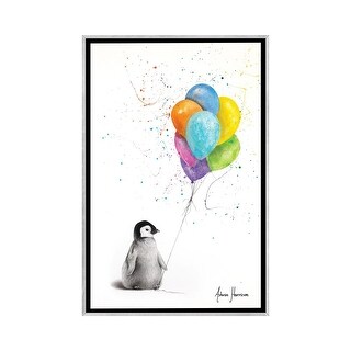 iCanvas "Positive Penguin" by Ashvin Harrison Framed - Bed Bath ...
