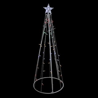 5' Multi-Color LED Lighted Cone Christmas Tree Outdoor Decor - Bed Bath ...