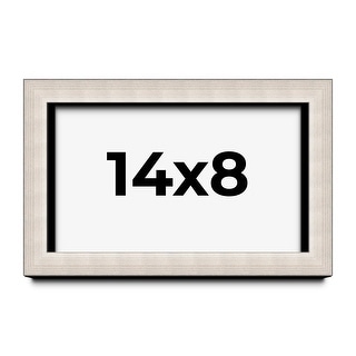14x8 Shadow Box Frame Silver Real Wood Contemporary Shadowbox Display ...