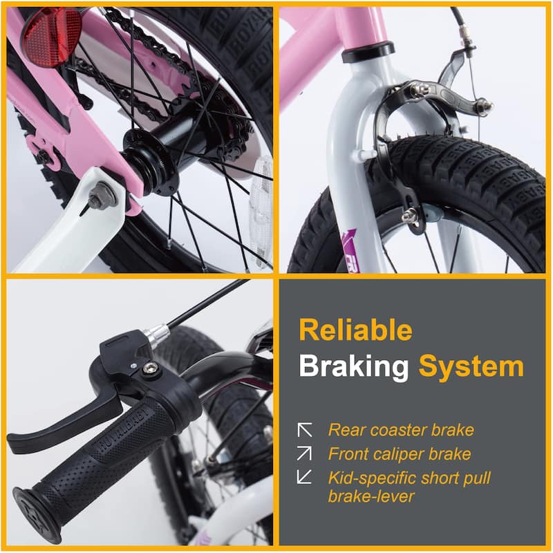 Freestyle Kids Bike 14 Inch Bicycle for Boys Girls Ages 3-9 Years, With ...