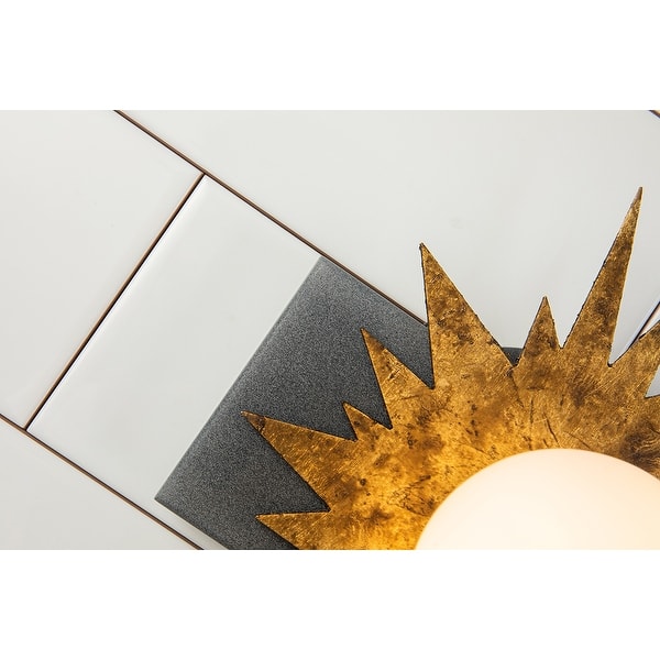 Sun Gold and Zinc 1-Lt Wall Sconce - Bed Bath & Beyond - 33026385