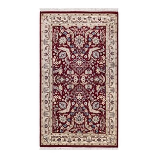 Overton Hand Knotted Wool Vintage Inspired Traditional Mogul Red Area ...