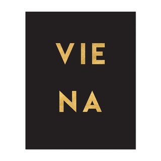 Vienna Austria Vienna Austria Gold City Typography Art Print/Poster ...