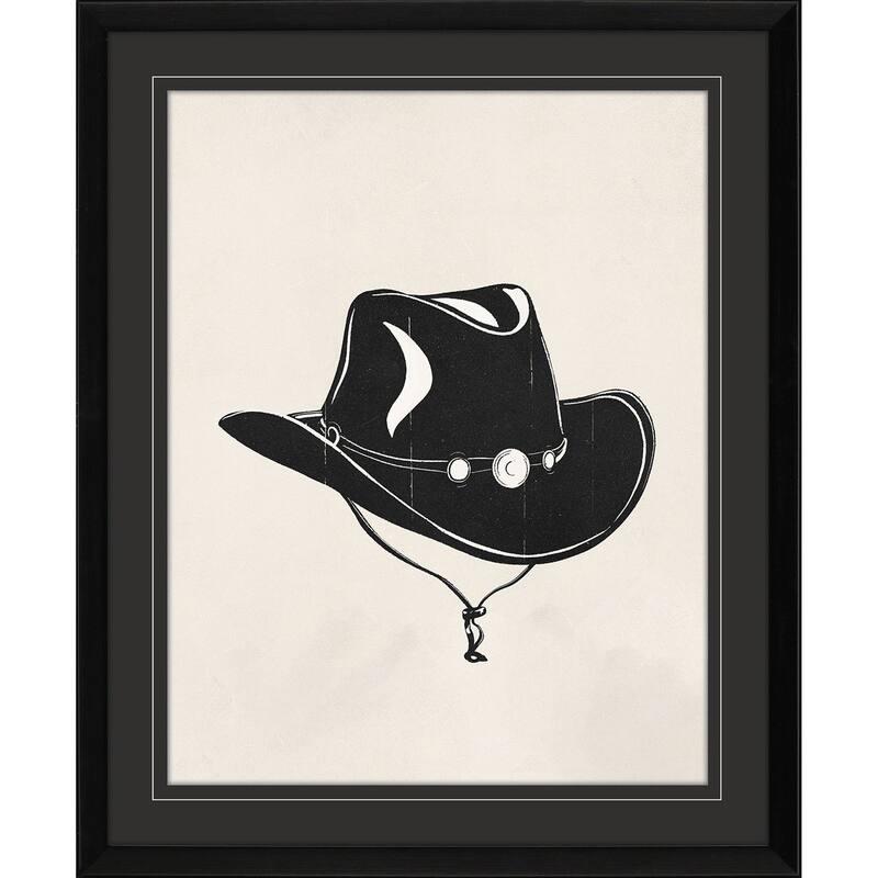 Cowboy Hat Framed Art Under Glass - Overstock - 40375046