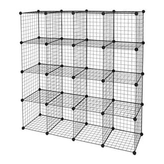 16-Cube Organizer Cube Storage Metal Grid Multifunction Shelving Unit ...
