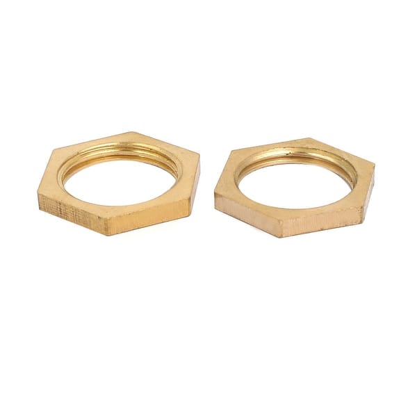 8 Pcs 3/8BSP Female Thread Brass Hex Nut Pipe Fitting Locknut - Brass ...
