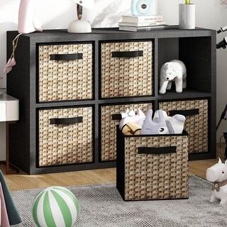 Foldable Fabric Storage Libraries Organizing Storage Box, Black - Bed ...