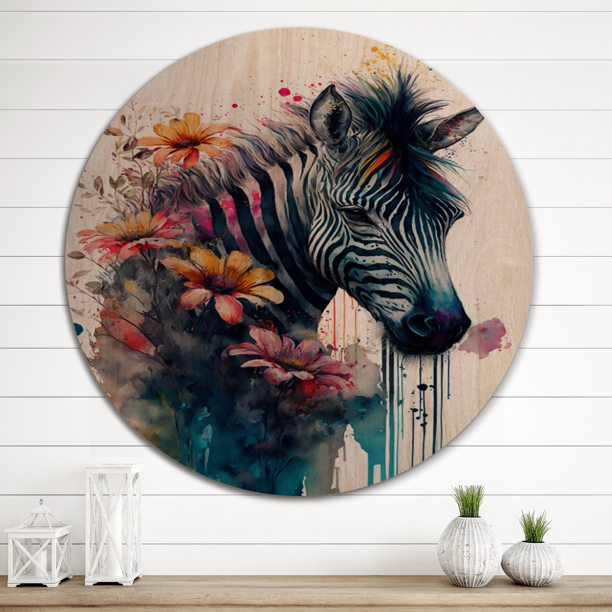 zebra wall art