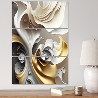 Designart "Abstract Geode Liquid" Abstract Liquid Ink Canvas Art Print ...