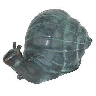 Design Toscano Large Green Patina Bronze Snail Statue - Bed Bath ...