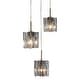 Kasy Modern 3-Light Linear Chandelier Textured Glass Pendant Lights for ...