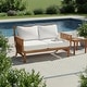 Christopher Knight Home - Ethan Outdoor Loveseat Acacia Wood Frame Mid ...