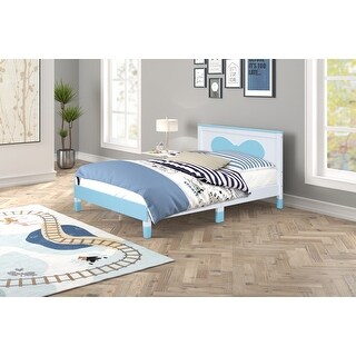 Charming Bow-Shaped Headboard Wood Bed Frame for Kids - No Box Spring ...