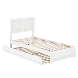 Clayton Platform Bed with Panel Footboard and Twin XL Trundle - Bed ...