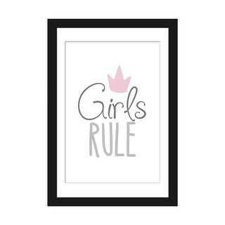 iCanvas "Girls Rule Pink And Grey" by Pixy Paper - Bed Bath & Beyond ...
