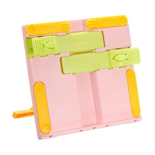 Book Stand, Plastic Adjustable Foldable Book Display Holder with Clips ...