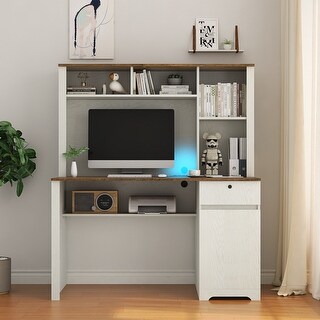 Computer Desk with Hutch & Bookshelf - Bed Bath & Beyond - 42403223