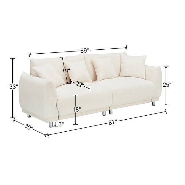 Modern Series Large Bread Upholstered Water Chestnut Sofa (New Product ...