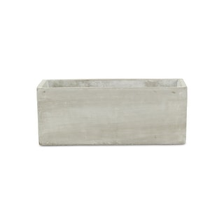 Urbanstone Gray Cement Rectangular Planter - Bed Bath & Beyond - 36361005