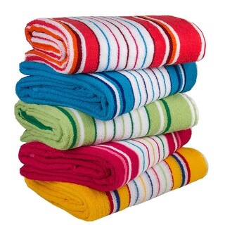 Striped Cotton Terry Throw Blanket - Bed Bath & Beyond - 31951541