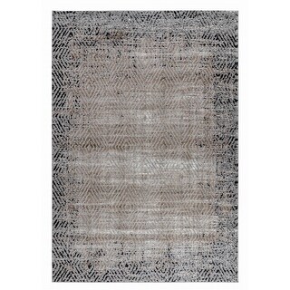4' X 6' Brown Geometric Area Rug - 3'6" Round - Bed Bath & Beyond ...