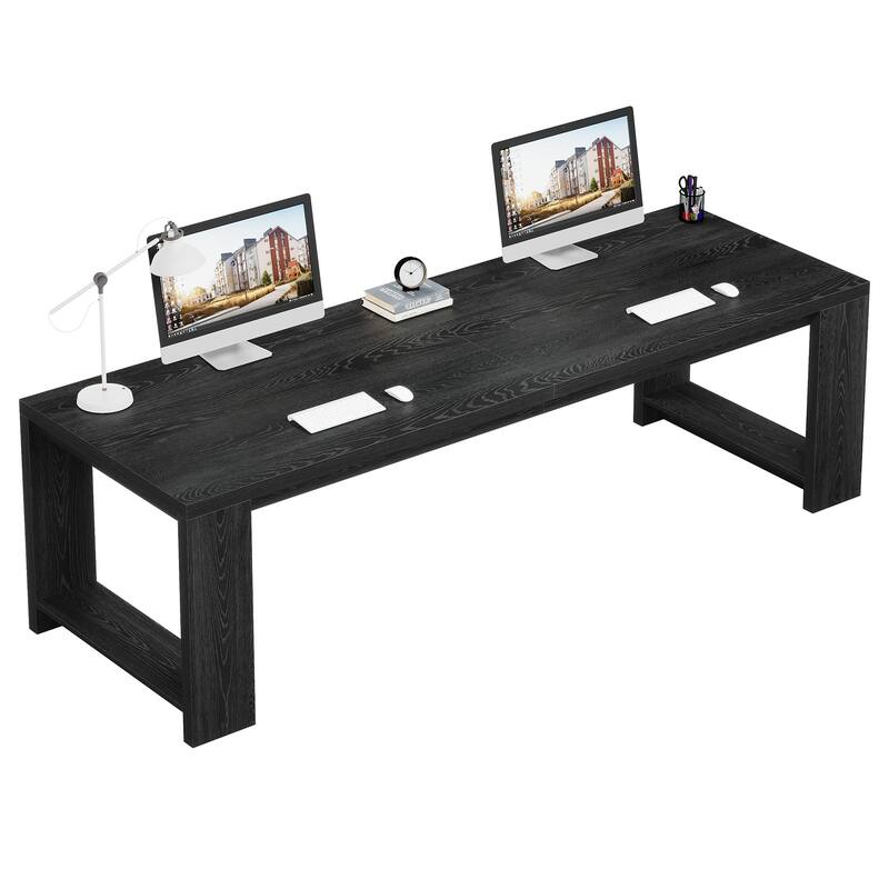 2 Person Desk, 86'' Extra Long Desk, Double Computer Desk Workstation ...