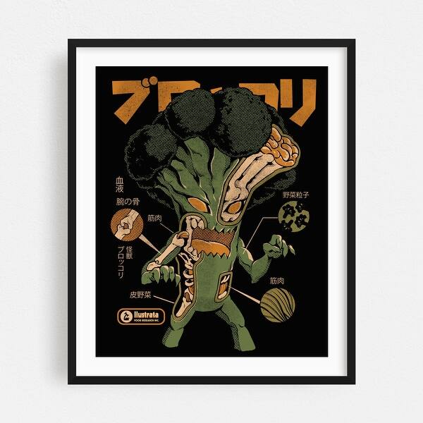 Broccozilla X ray Digital Anime Boba Fett Cartoon Art Print/Poster ...
