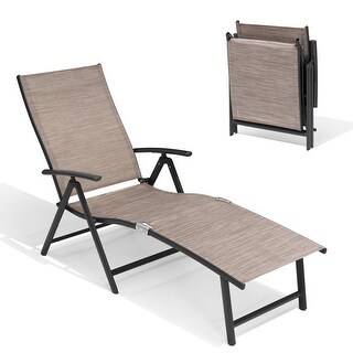 Outdoor Textilene Cape Coral Mesh Single Chaise Lounge Chair - Bed Bath ...