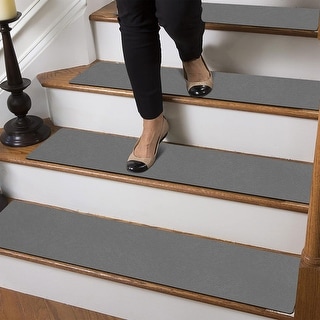 15 Pack Rug Step Carpet Treads,Step Mats Pads,30x8 in,Deep Grey - 5 ...