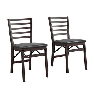COSCO Contoured Back Wood Folding Chair with Fabric Seat, 2-Pack - Bed ...