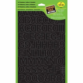 Hy-Ko 1 In. Black Vinyl Letters, Numbers & Symbols (181 Count) - 1 Each ...