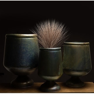 Sm. Iron Urn 15.5"H Brass Patina -ST - Bed Bath & Beyond - 41193045