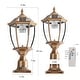 Retro gold Solar Column Headlights With Dimmable LED - Bed Bath ...