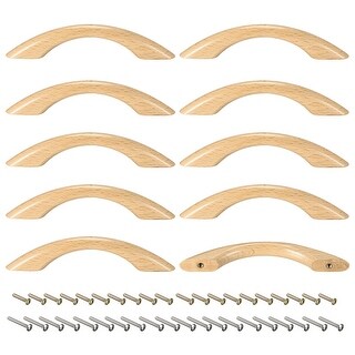 Wooden Pull Handle, 10pcs 192mm Hole Distance Wood Pulls for Drawer ...