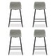 Modern Faux Leather Metal Frame Counter Height Bar Stools (Set of 4 ...