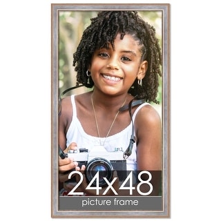 24x48 Frame Silver Antique Wooden - Contemporary Wood Picture Frame ...