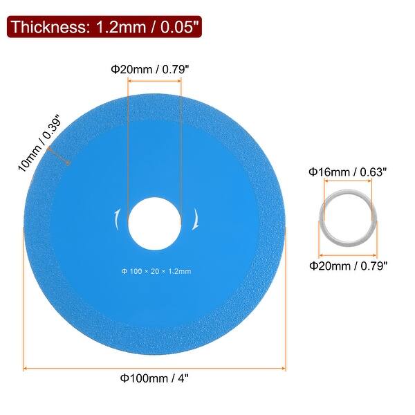 Glass Cutting Disc Ultra-Thin Diamond Saw Cutting Disc 80-Girt - Blue ...