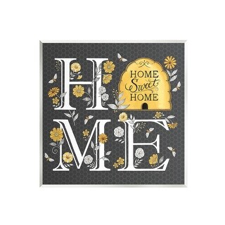 Stupell Hive Pattern Sweet Home Botanicals Wall Plaque Art by Deb ...