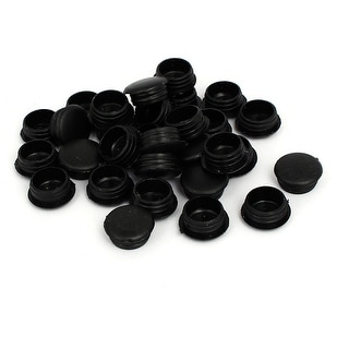 15mm Dia Plastic Thread Design Screw Cap Covers Hole Lids Black 30pcs ...