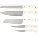 14 Piece Stainless Steel Blade Cutlery Set in White - Bed Bath & Beyond ...
