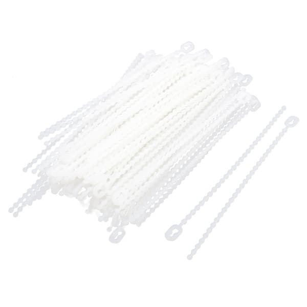 Plastic Adjustable Self Locking Wrap Cable Loop Ties White 10.2cm ...