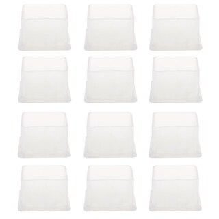 Clear PVC Table Desk Leg Caps Feet Cover Slider Floor Protector 12pcs ...