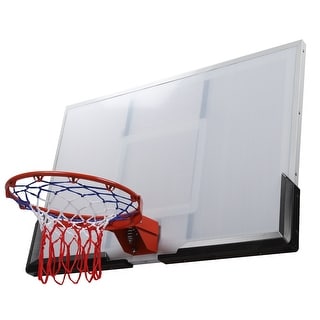 54" Wall Mounted Adjustable-Height Basketball Hoop Set - Bed Bath ...