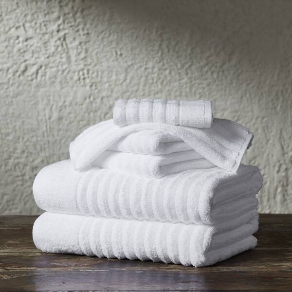Linery Co Zero Twist Cotton Textured Bath Towel Set - On Sale - Bed ...