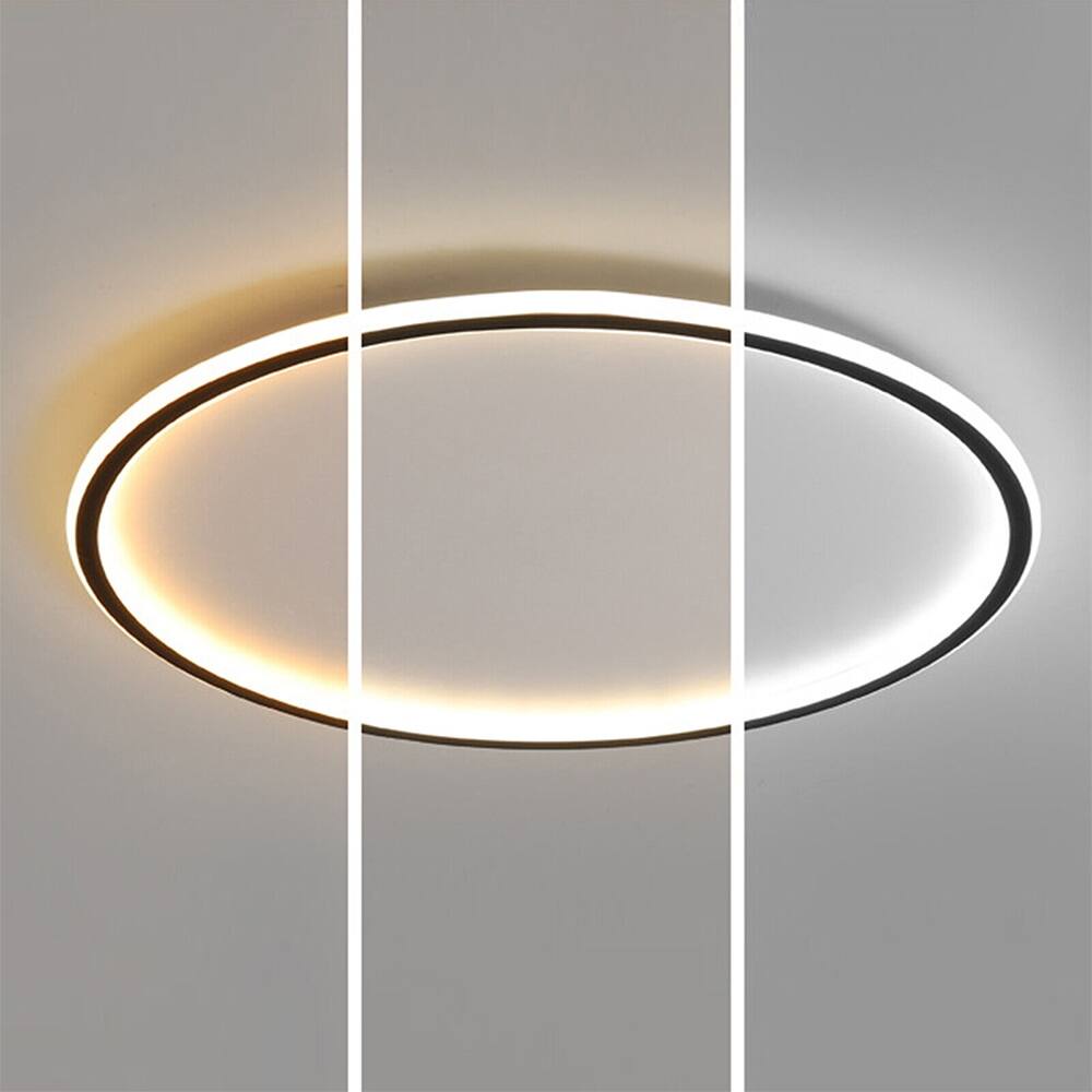 22" Modern LED Round Ceiling Light Ceiling Mount Lamp Pendant Fixture ...
