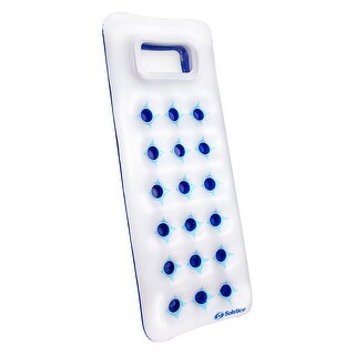 69" White and Blue Inflatable Window Lounger Mattress Pool Float - Bed ...