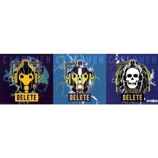 Doctor Who Cyberman Delete Triptych Poster Poster Print Item ...